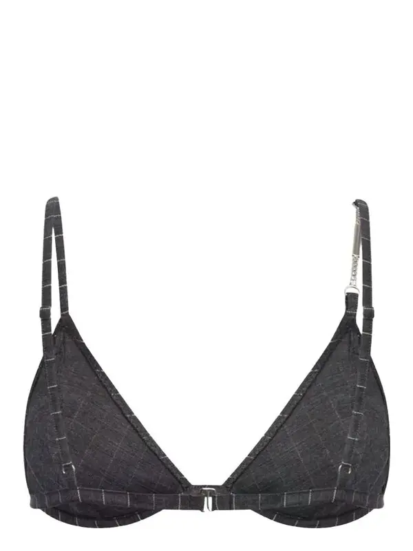 DONDUP Pinstripe Chain-link Top - Grey