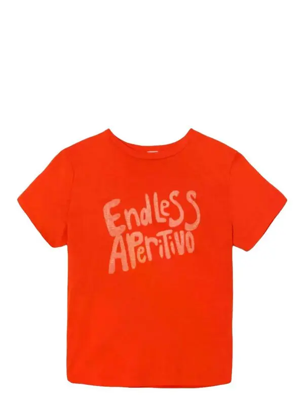 RE/DONE Slogan Print T-shirt - Orange