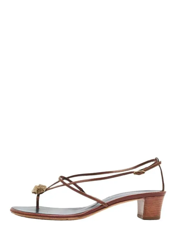 GIUSEPPE ZANOTTI Crystal-embellished Thong Sandals - Brown