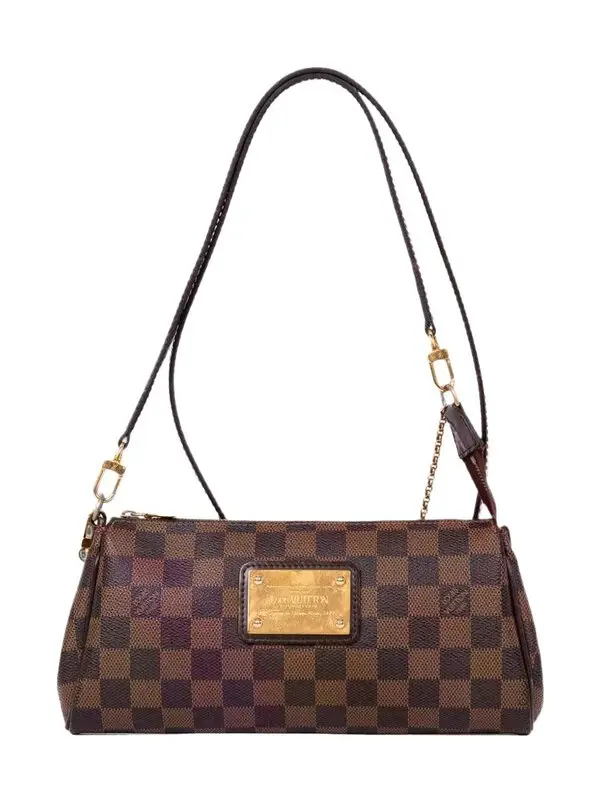 LOUIS VUITTON Eva Damier Ebène Clutch Bag - Brown