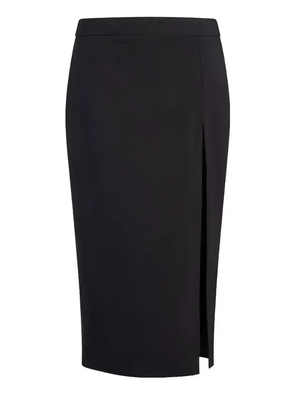 DONDUP Front Slit Pencil Midi Skirt - Black