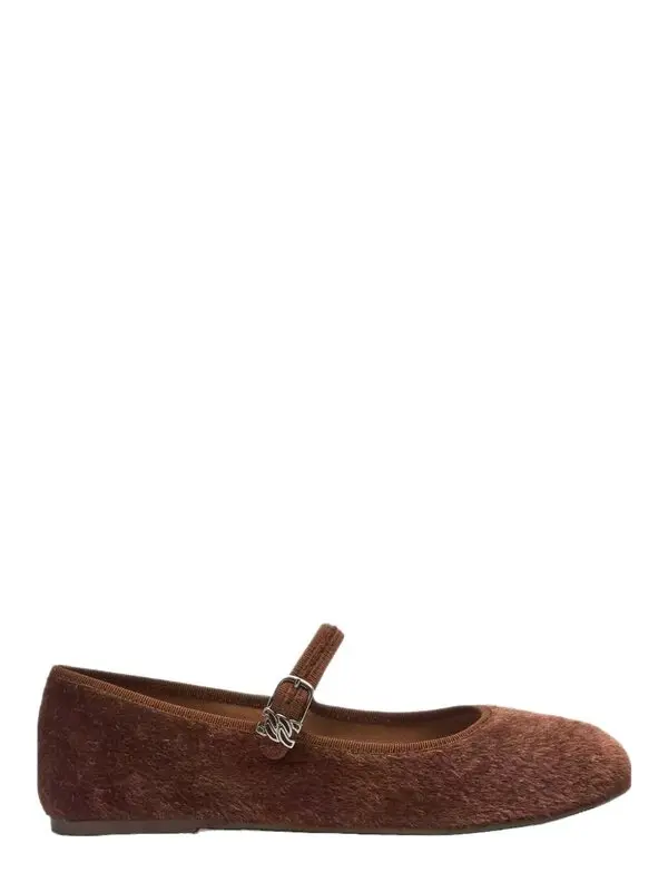 Casadei Faux-pony Ballet Flats With C-chain Detail - Brown