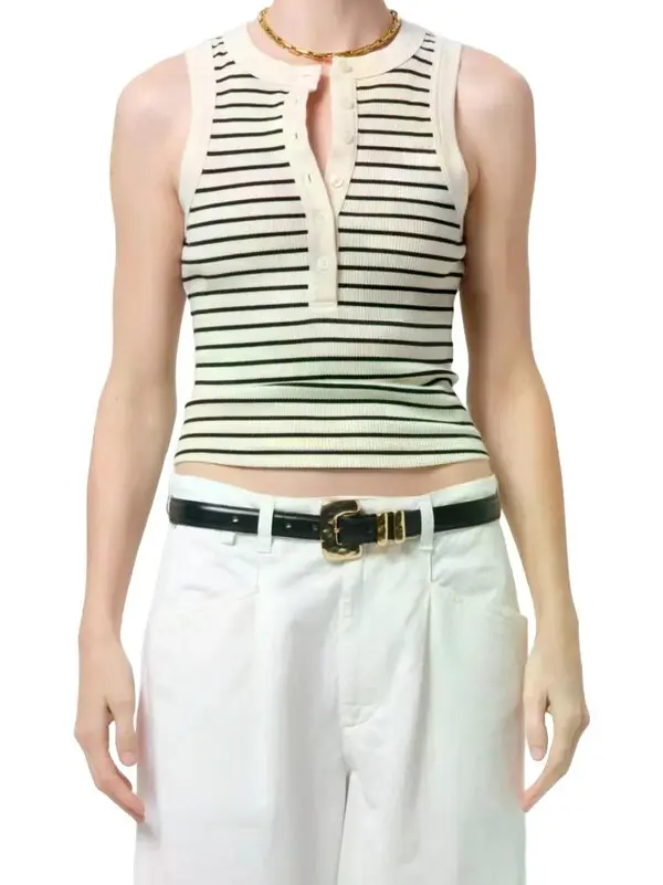 Citizens Of Humanity Caralyn Striped Ribbed Tank Top - Neutrals