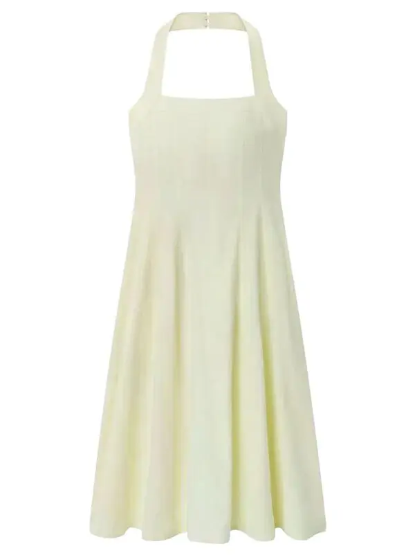 A.L.C. Elinor Halterneck Midi Dress - Neutrals