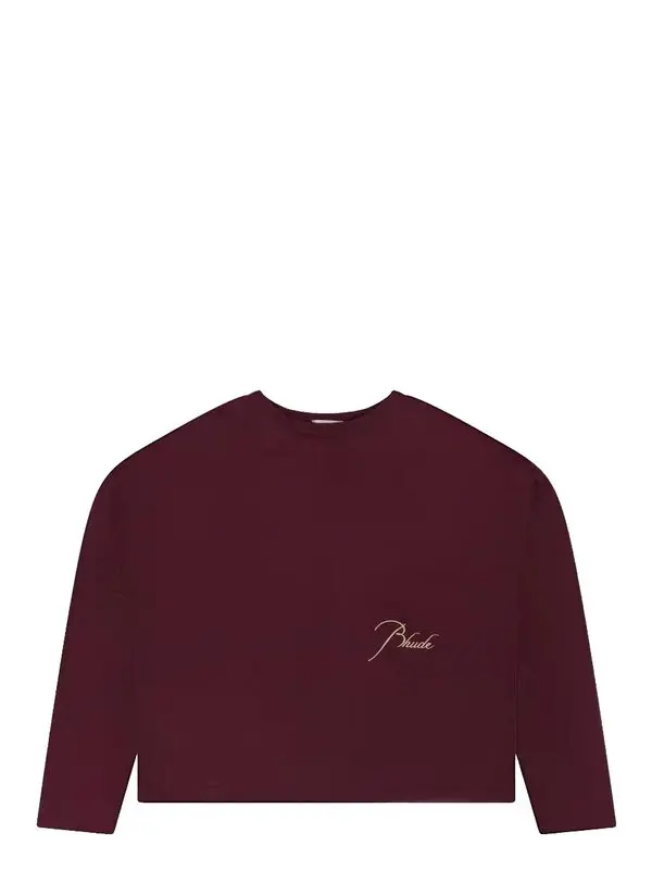 Rhude Logo-print Long-sleeve T-shirt - Red