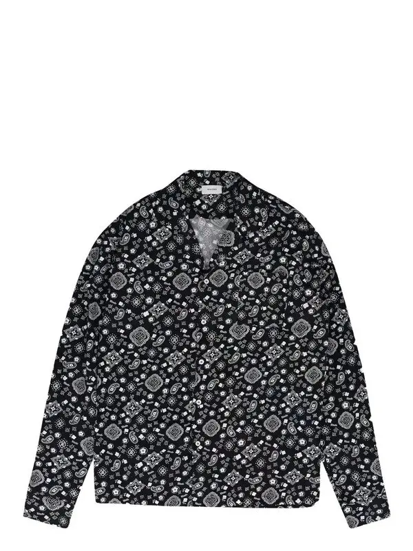 Rhude Bandana-print Elbow-patch Shirt - Black