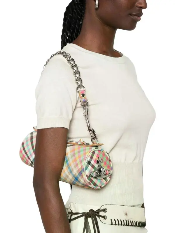 VIVIENNE WESTWOOD Cindy Orb Plaque Shoulder Bag - Green