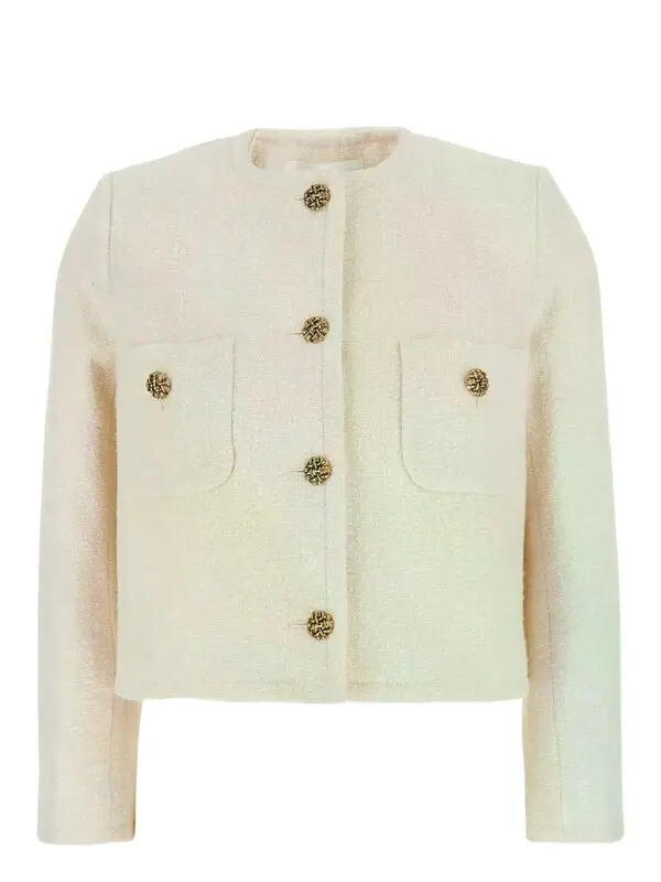 Ba&sh Textured Button-up Jacket - Neutrals