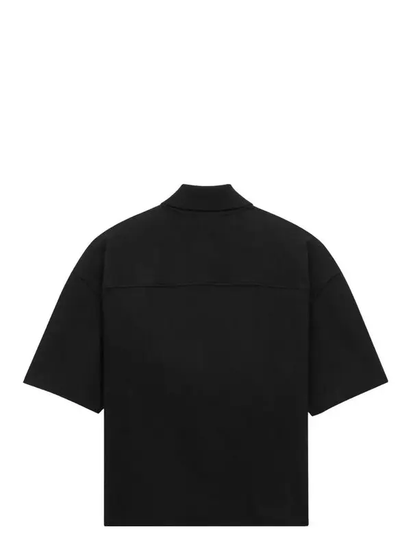Saint Laurent Cassandre Piqué Polo Shirt - Black