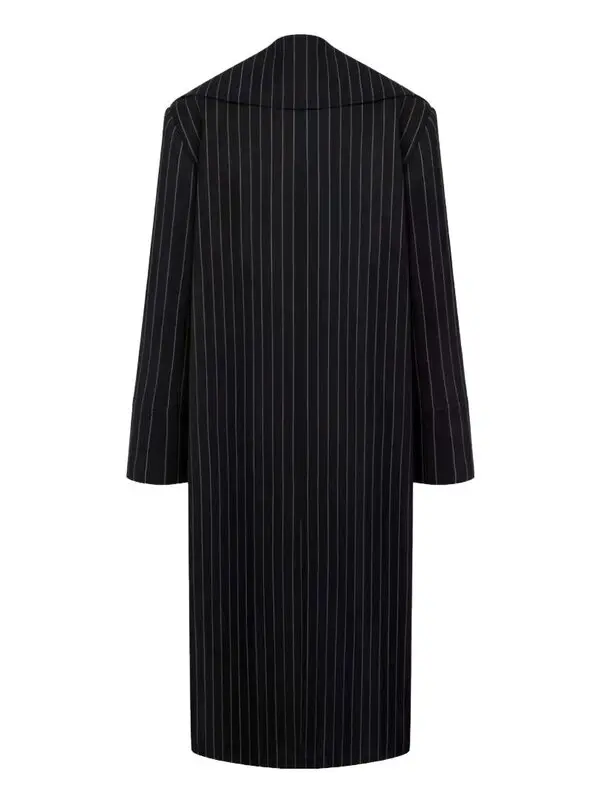 DONDUP Pinstripe Double-breasted Coat - Black