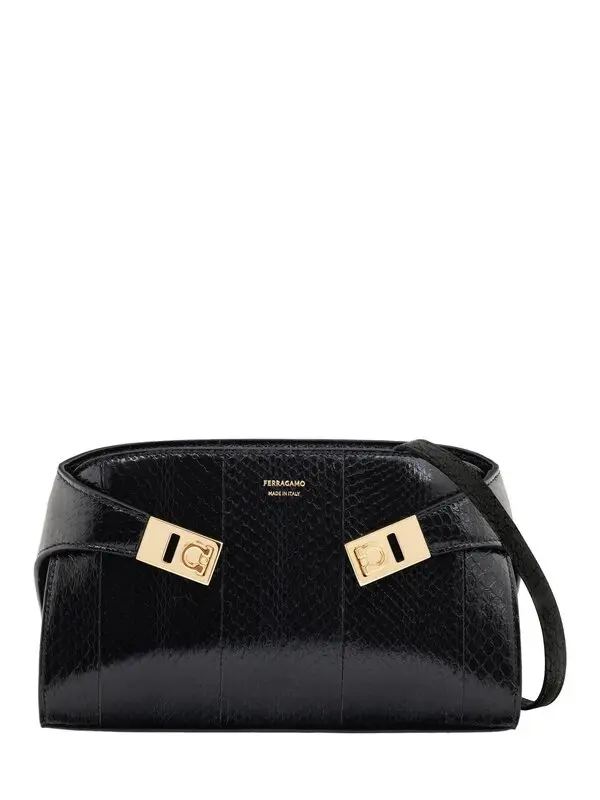 FERRAGAMO Hug Mini Crossbody Bag - Black
