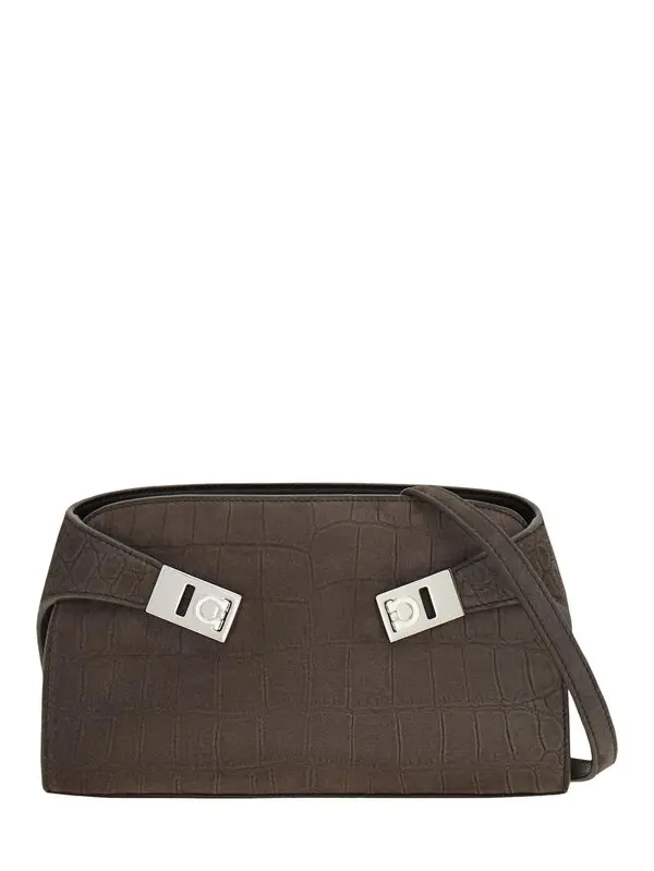 FERRAGAMO Hug Mini Crossbody Bag - Grey