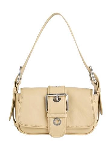 By Far Lambskin Flap Bag - Khaki