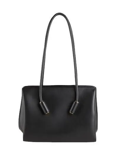 THEMOIRE Leila Shoulder Bag In Bio-based Polyurethane - Black