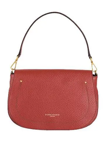 GIANNI CHIARINI Brick Leather Saddle Bag - Red