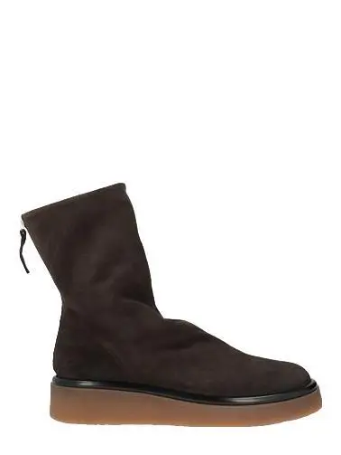 HALMANERA Suede Ankle Boots With Wedge - Grey