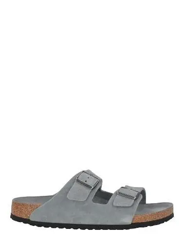 BIRKENSTOCK Suede Leather Sandals With Buckle Fastening - Grey
