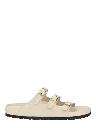 BIRKENSTOCK Leather Sandals With Buckle Fastening - Ivory
