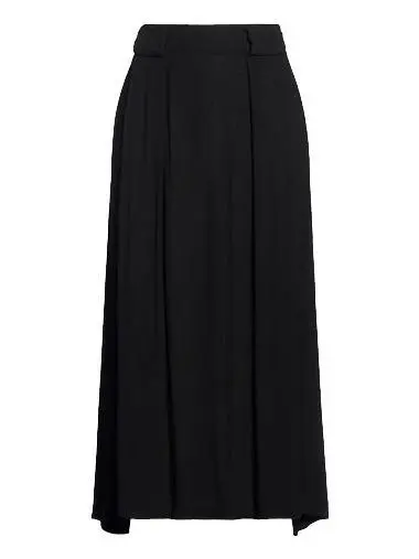 Momoni Maxi Skirt In Viscose And Wool - Black