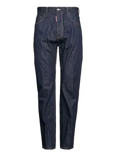 Dsquared2 Straight Leg Dark Wash Denim Jeans - Blue