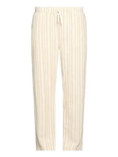 LES DEUX Striped Straight Leg Trousers - White