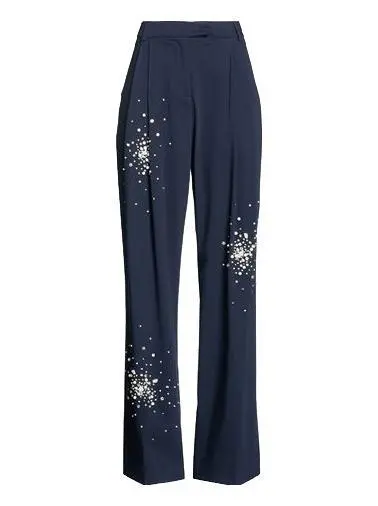 DES_PHEMMES Wide-leg Embellished Trousers - Blue