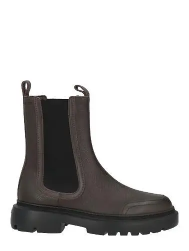 Bally Dark Calfskin Ankle Boots - Brown