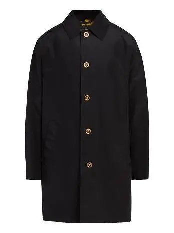 Versace Polyamide And Cotton Overcoat - Black