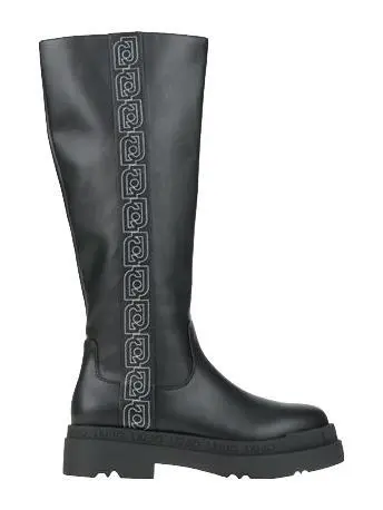 Liu Jo Knee High Synthetic Material Boots With Metallic Trim - Black