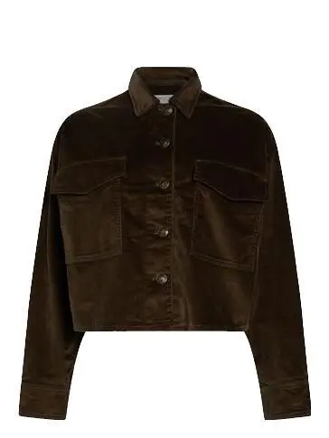 Rag & Bone Dark Corduroy Overshirt - Green