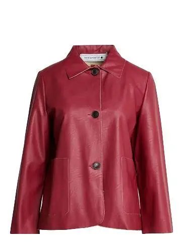 SHIRTAPORTER Crinkled Polyester Jacket - Red