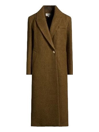 Ba&sh Long Wool Blend Coat - Green