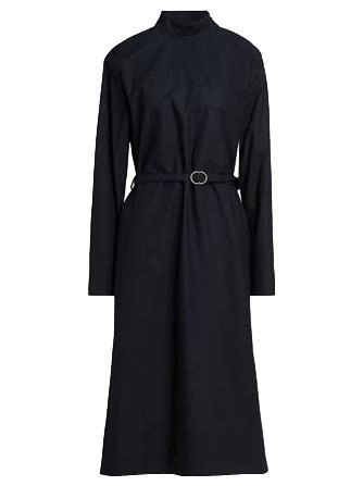 JIL SANDER Midi Dress Midnight Cotton - Midnight Blue