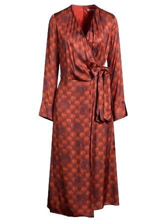 MANILA GRACE Midi Dress Size Viscose - Rust