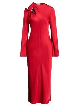 MANILA GRACE Viscose Maxi Dress - Red