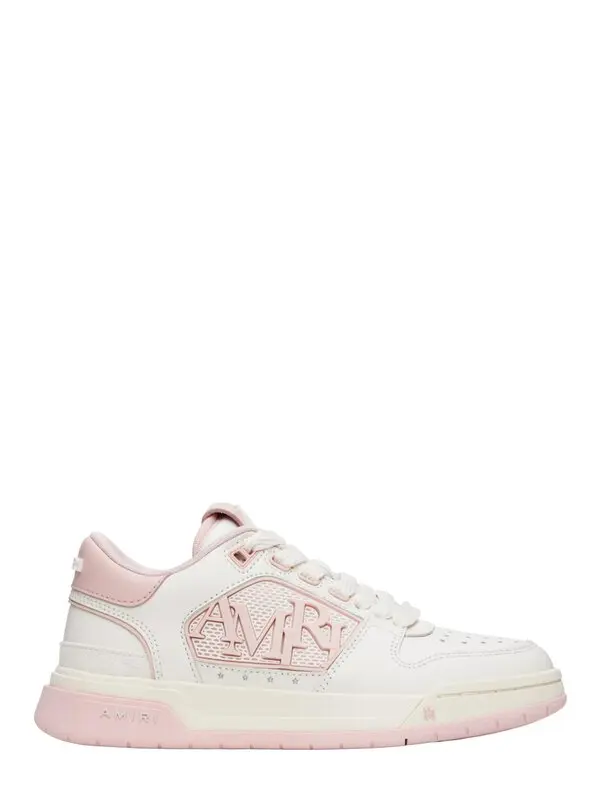 Amiri Classic Low Top Leather Sneakers With Perforated Toe - White