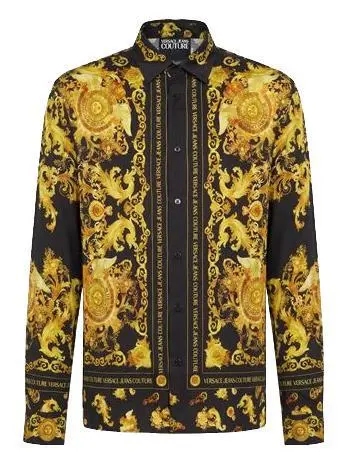 Versace Shirt Size Viscose - Black