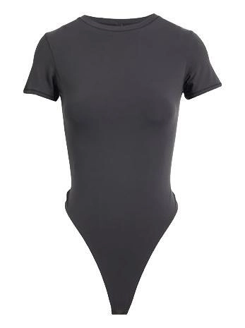 SKIMS Bodysuit With Crewneck And Short Sleeves - Grey
