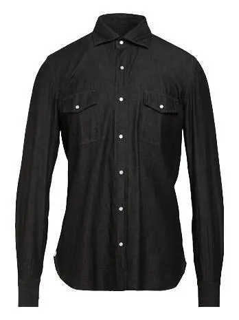 LUIGI BORRELLI NAPOLI Denim Shirt Charcoal Size Cotton - Grey