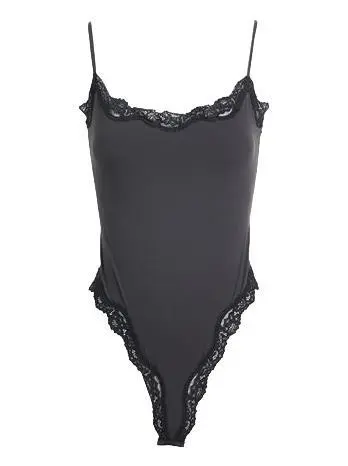 SKIMS Bodysuit With Lace Trim - Black
