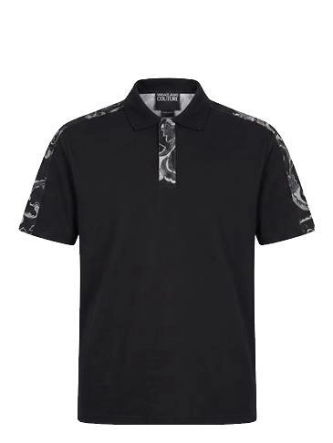 Versace Polo Shirt Size Cotton - Black