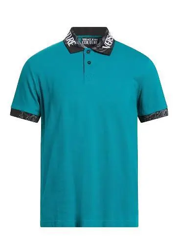 Versace Polo Shirt Emerald Size Cotton - Green