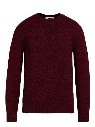 Alpha Studio Wool Mélange Crewneck Sweater - Red