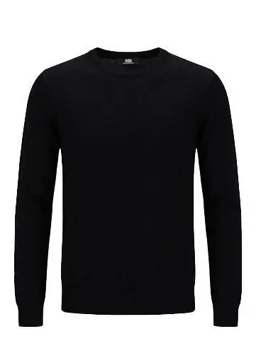 Alpha Studio Merino Wool Crewneck Sweater - Black