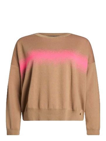 Herno Two-tone Crewneck Sweater - Camel