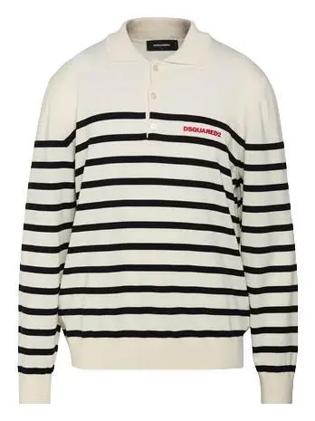 Dsquared2 Striped Wool Sweater - Beige