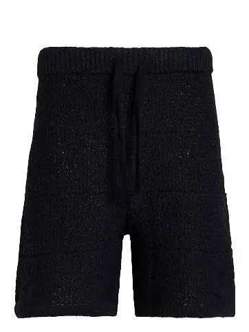 Sunnei Knitted High Waisted Drawstring Shorts - Black