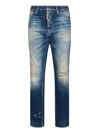 Dsquared2 Tapered Fit Distressed Denim Jeans - Blue