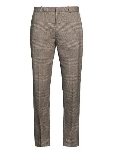 CIRCOLO 1901 Khaki Glen Plaid Cotton Blend Tailored Pants - Beige