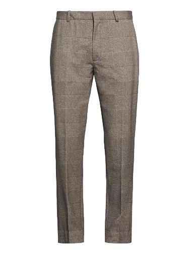 CIRCOLO 1901 Glen Plaid Cotton Blend Tailored Pants - Khaki